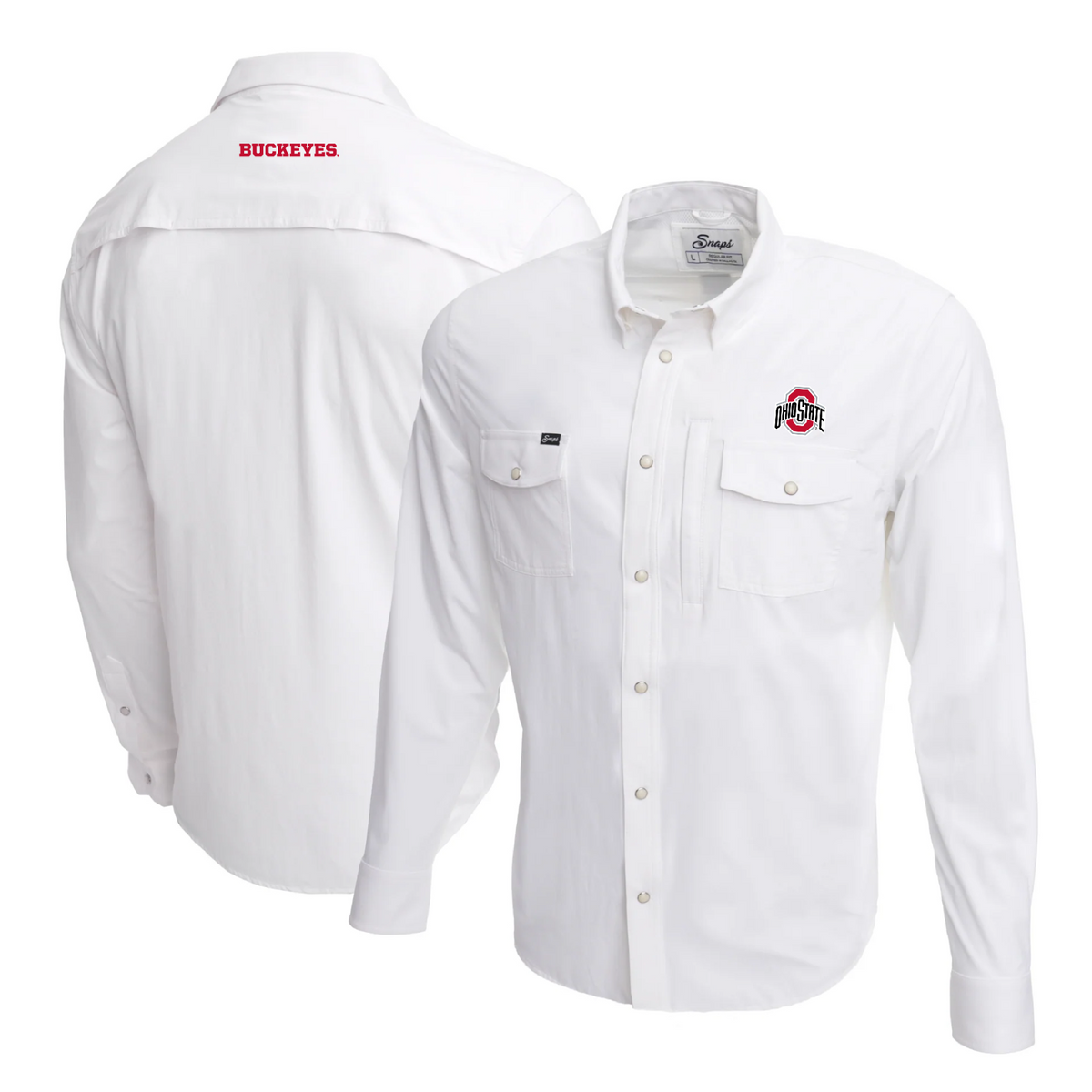 Ohio State Tailgater Pearl Snap Button Down Long Sleeve Shirt – Snaps ...