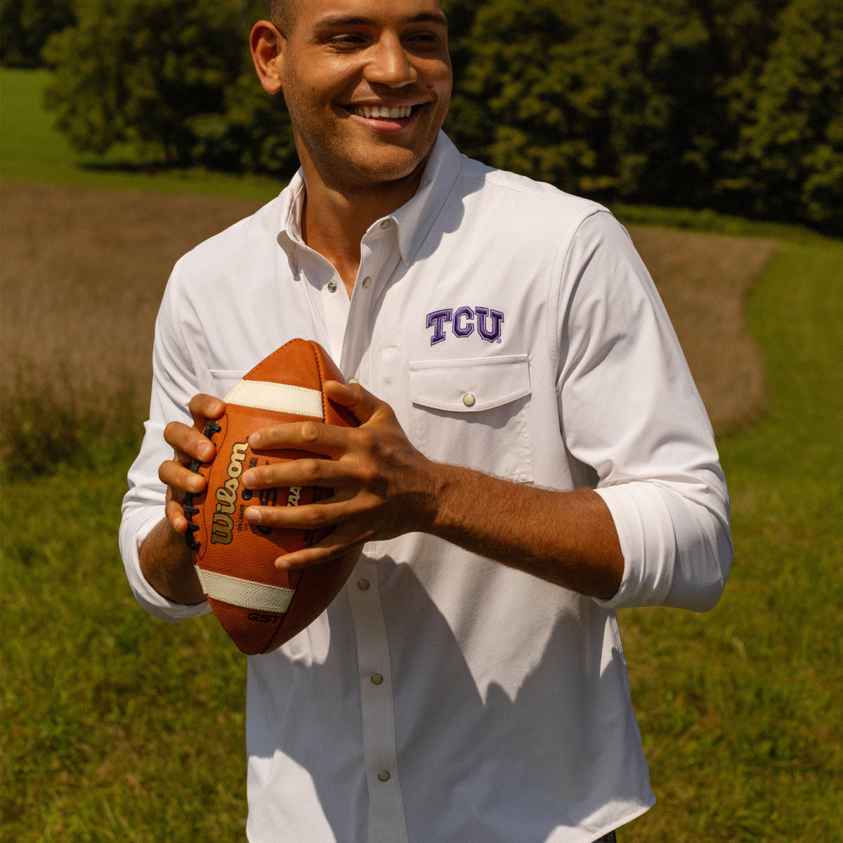 TCU Tailgater Pearl Snap Button Down Long Sleeve Shirt – Snaps Clothing