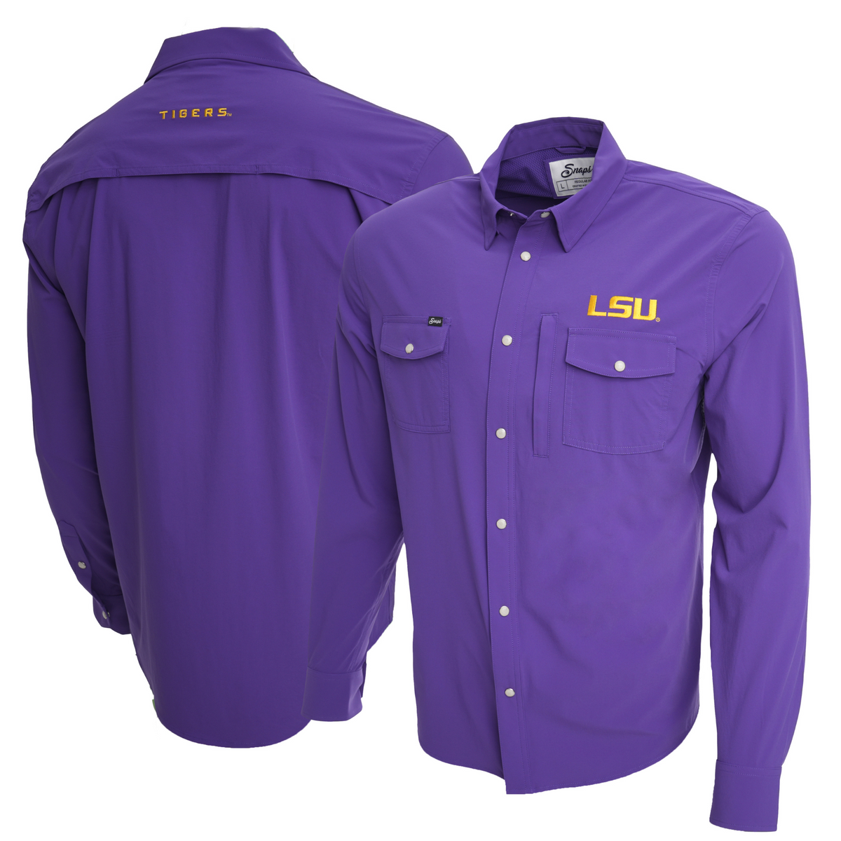 LSU Tailgater Pearl Snap Button Down Long Sleeve Shirt – Snaps Clothing