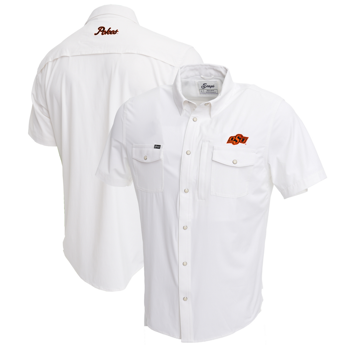 Oklahoma State Tailgater Pearl Snap Button Down Short Sleeve Shirt ...
