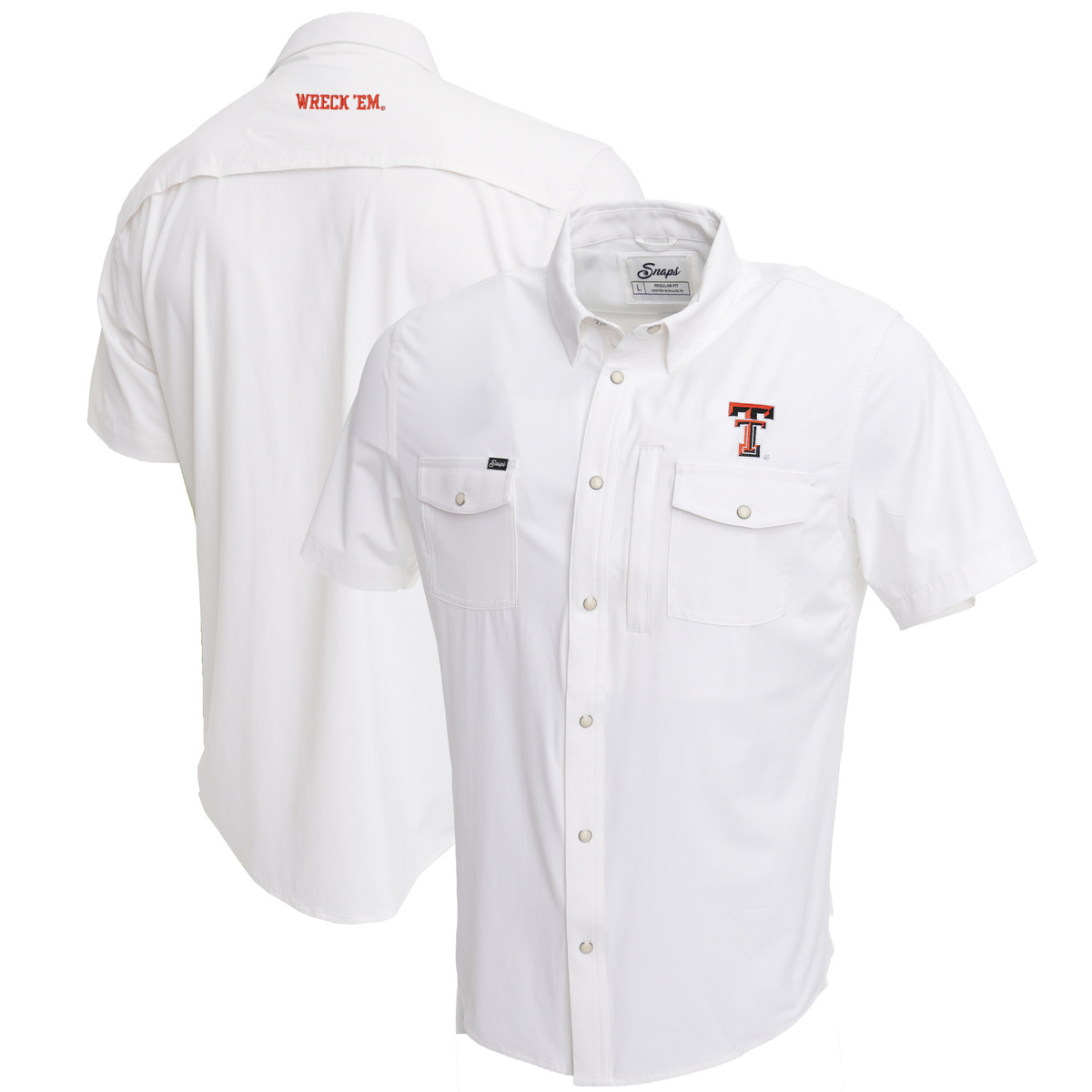 Texas Tech Tailgater Pearl Snap Button Down Short Sleeve Shirt – Snaps ...