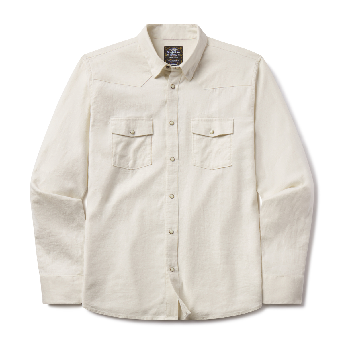 Heritage Linen Ivory Long Sleeve Pearl Snap – Snaps Clothing